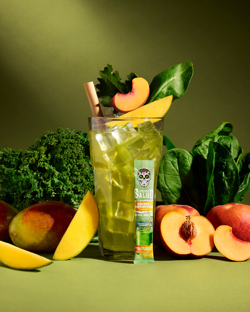 Greens + Superfoods, Durazno Mango | Peach Mango – Taste Salud